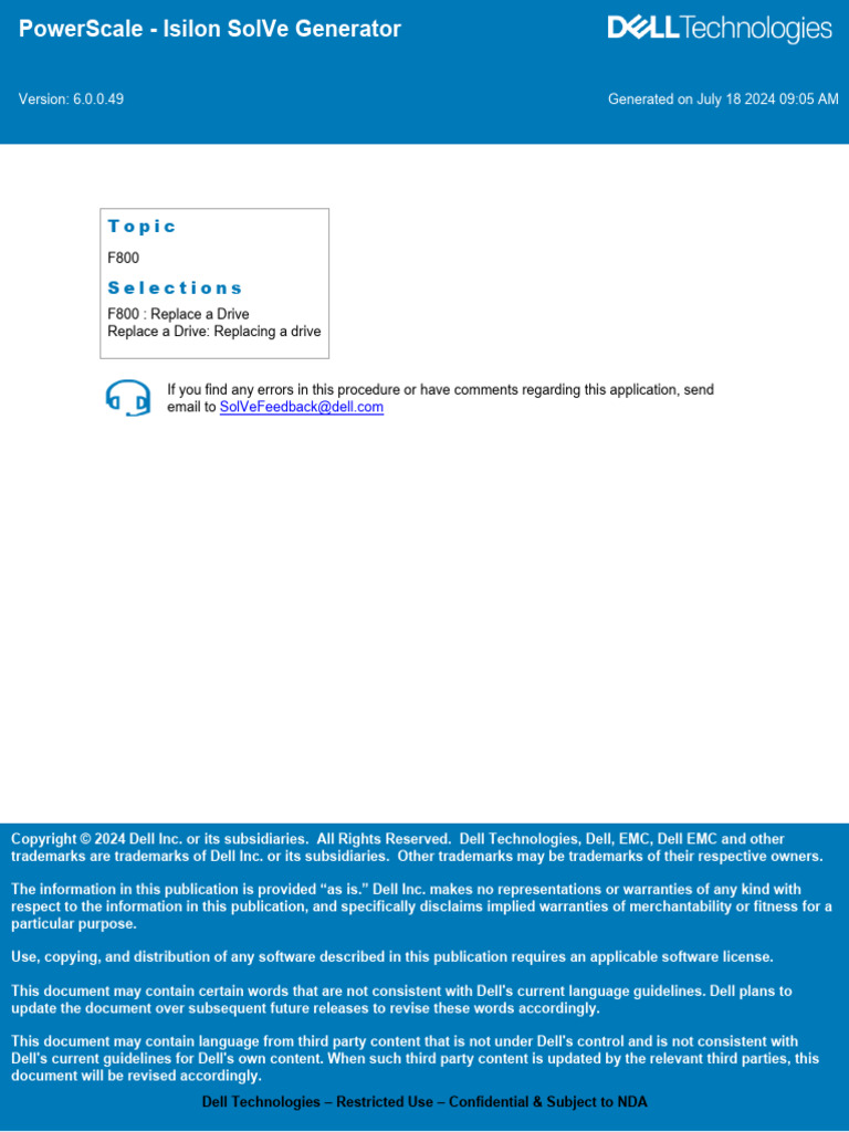 PowerScale - Isilon - F800-F800 - Replace A Drive-1 | PDF ...