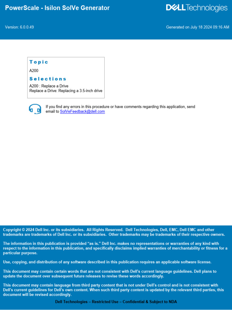 PowerScale - Isilon - A200-A200 - Replace A Drive-1 | PDF | Electrostatic Discharge | Computing