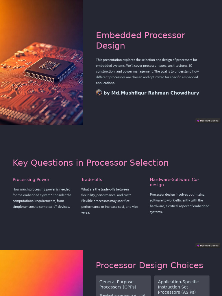 Embedded Processor Design | PDF | Central Processing Unit | Integrated Circuit