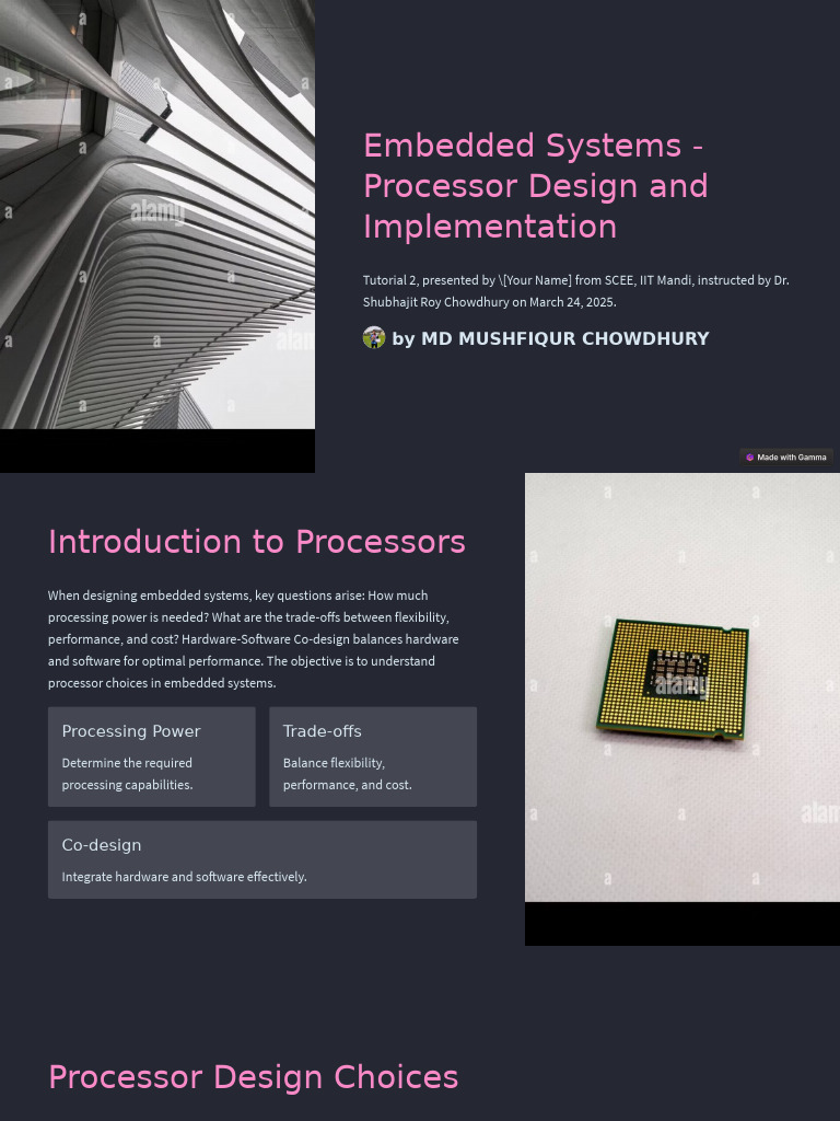 Embedded Systems Processor Design and Implementation | PDF | Central Processing Unit | Field ...