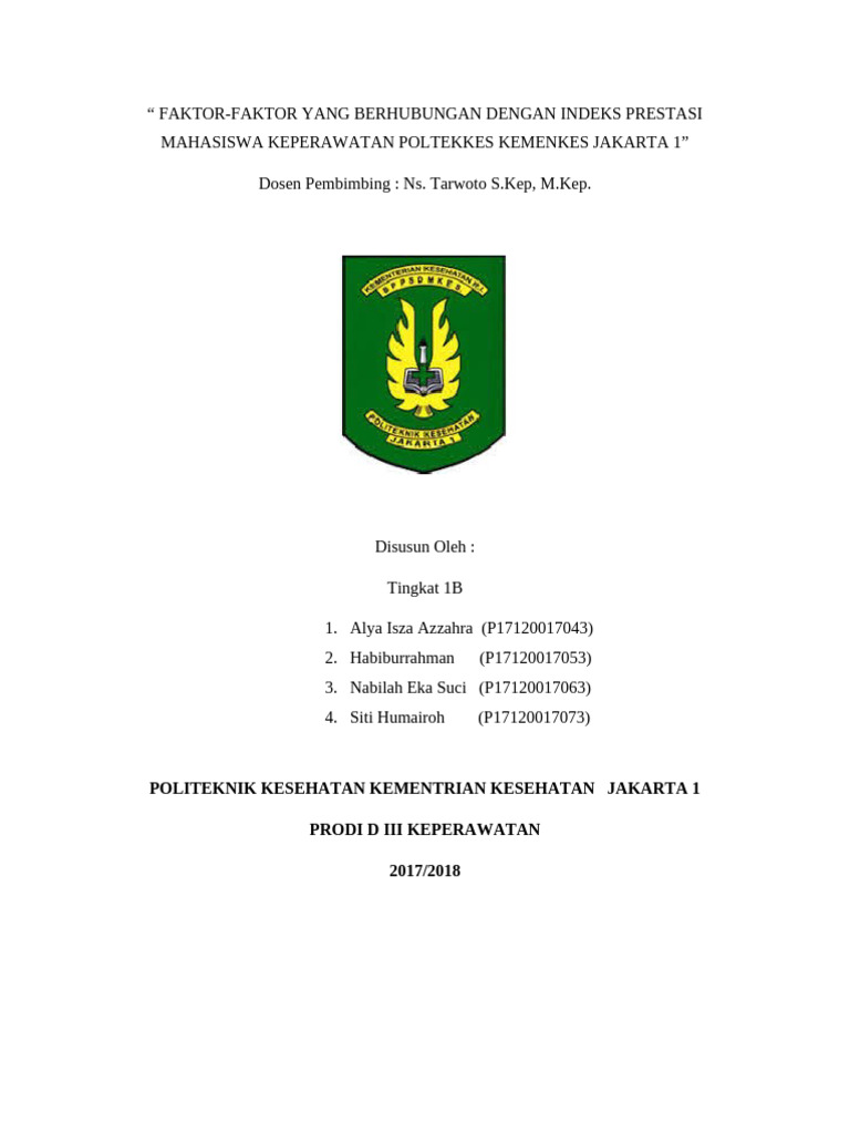Faktor Pengaruh Indeks Prestasi Mahasiswa Keperawatan | PDF
