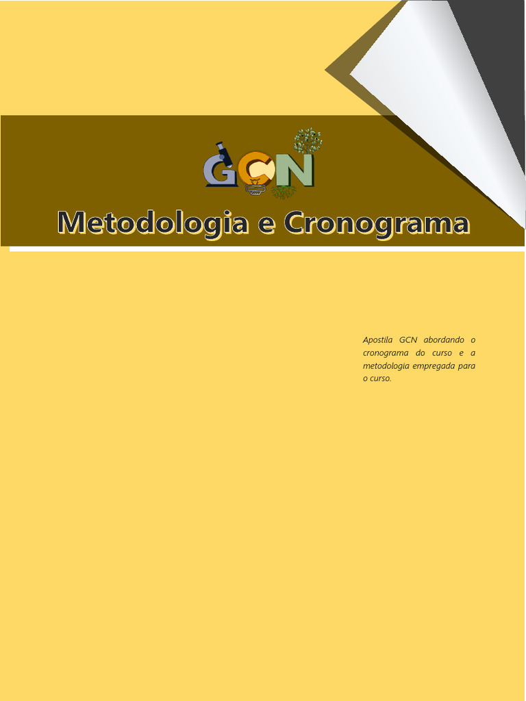 GCN - Metodologia e Cronograma - Intensivo | PDF | Aprendizado | Science