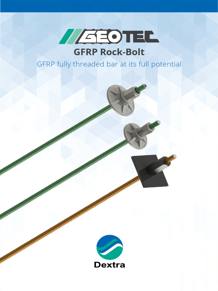 Dextra GEOTEC GFRP Rock Bolt Brochure EN - 2412 | PDF | Fiberglass ...
