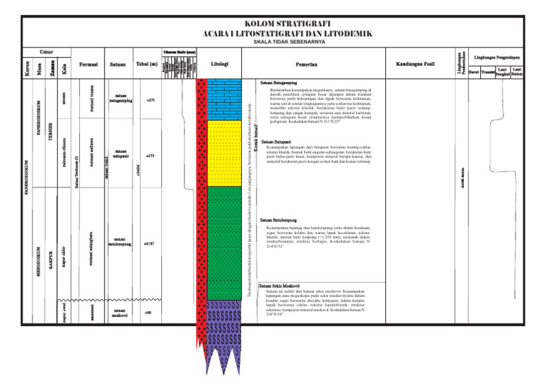 Kolom Stratigrafi dan Litologi | PDF