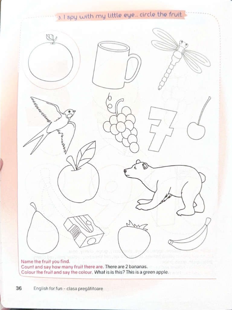 I Spy With My Little Eye... Circle The Fruit | PDF