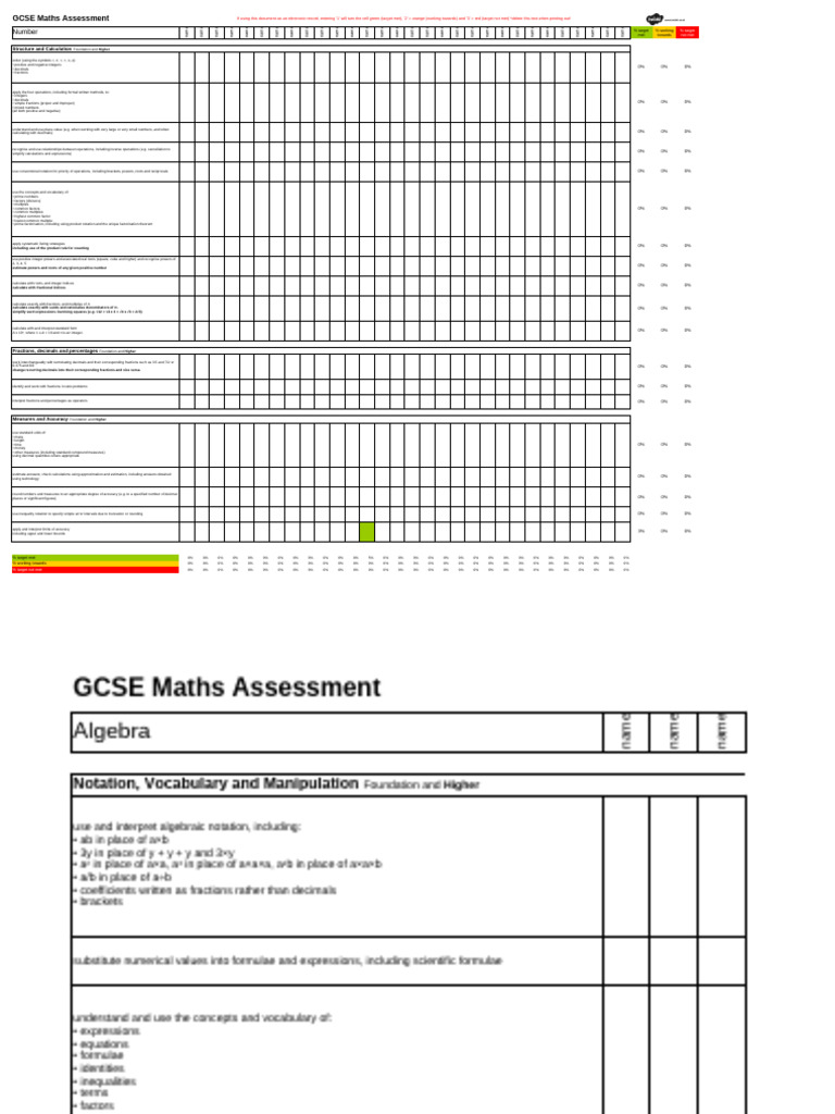 T4 M 005 GCSE Maths Assessment Spreadsheet | PDF | Area | Triangle