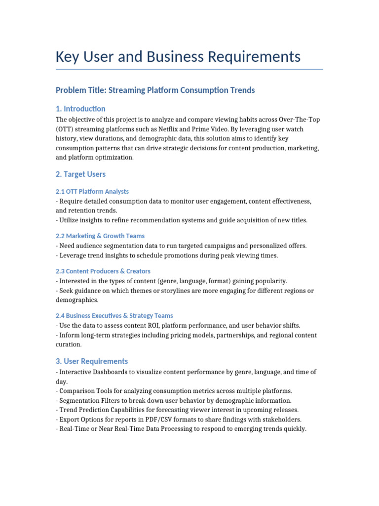 OTT Streaming Consumption Analysis Guide | PDF | Data | Market Segmentation