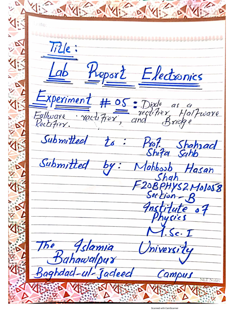 Experiment#05 Electronics | PDF