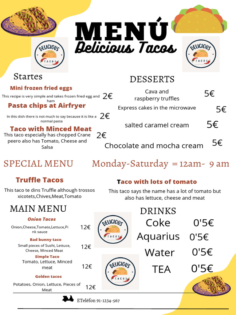 menu restaurante saludable blanbo (3) | PDF | Taco | Food And Drink