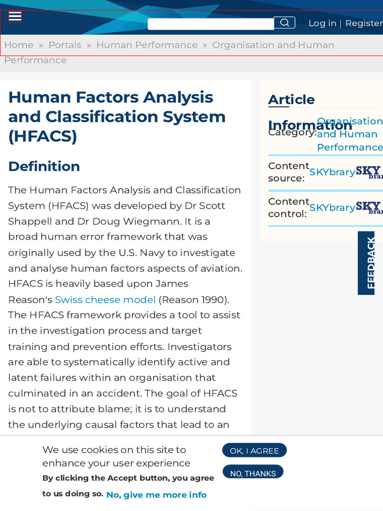 Human Factors Analysis and Classification System ( | PDF