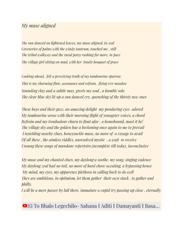 Ode to My Muse | PDF