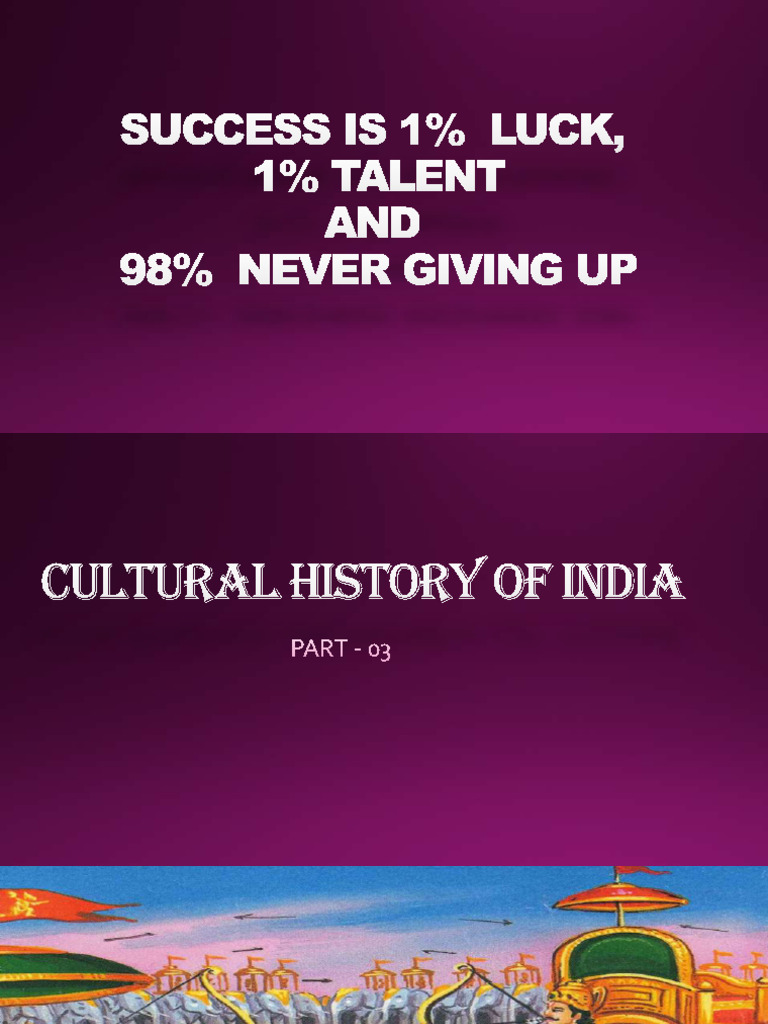 Cultural History of India- Live 03 | PDF