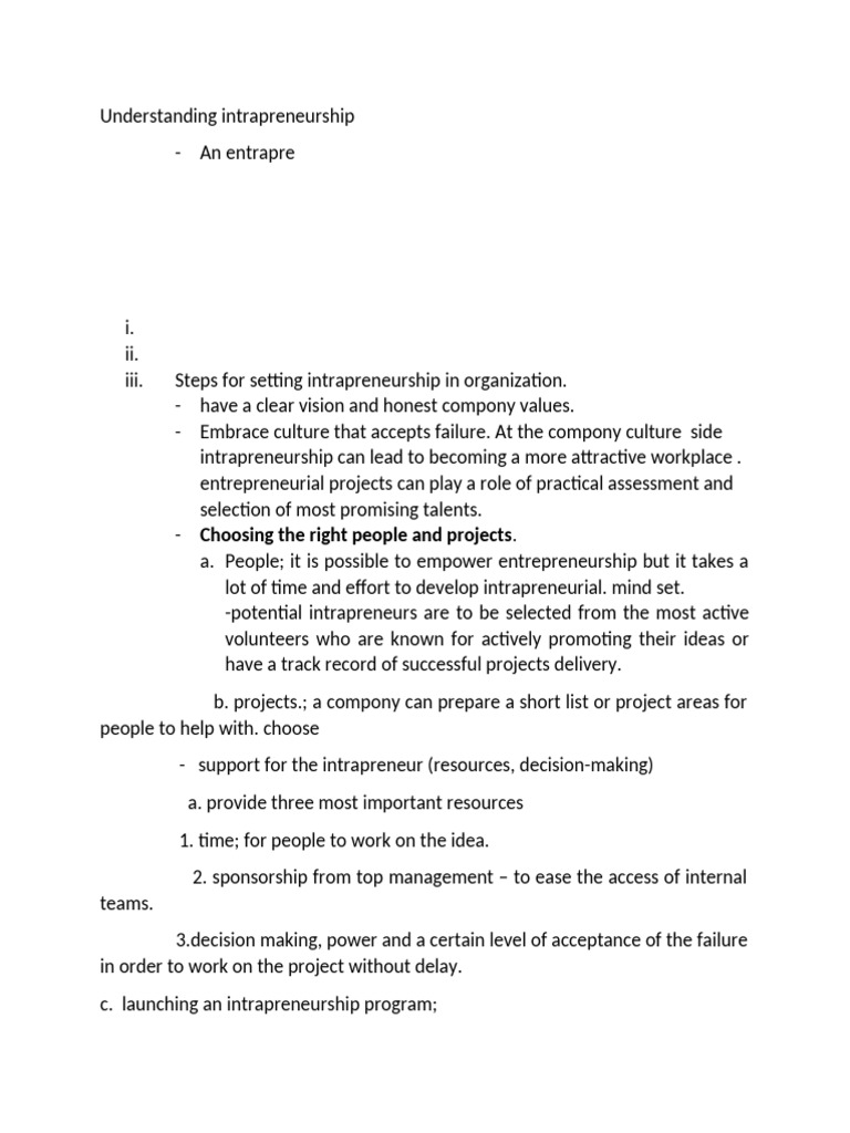 Understanding Intrapreneurship | PDF