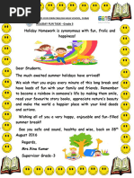 LKG Winter Holiday Homework Instructions | PDF | Language Arts & Discipline