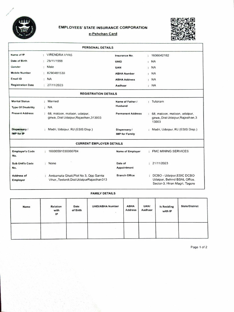 Virendra Vyas ESIC | PDF | Authentication | Welfare State