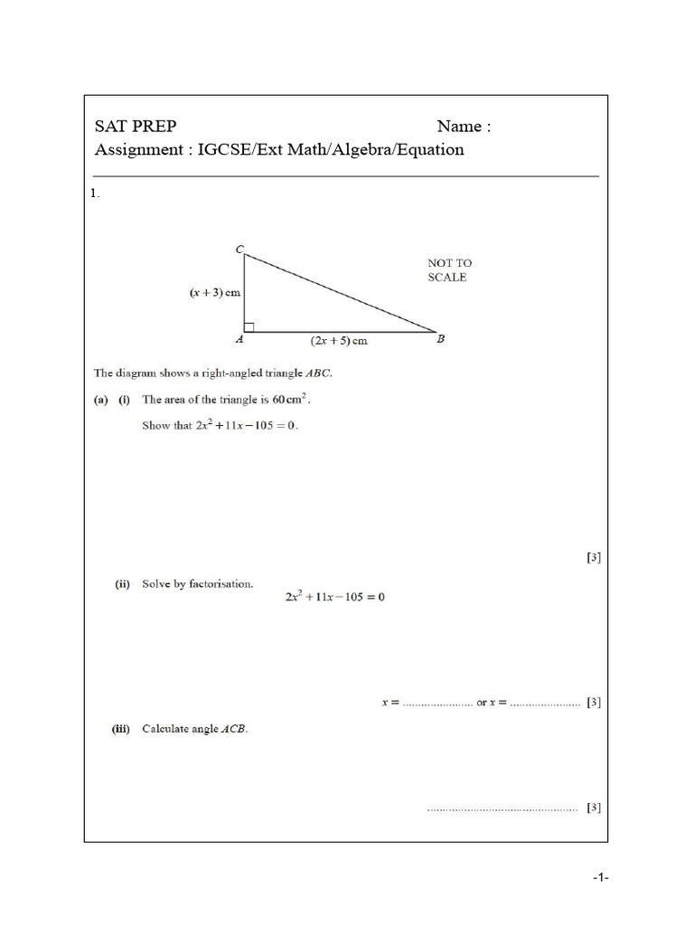 IGCSE_Ext Math_Algebra_ | PDF