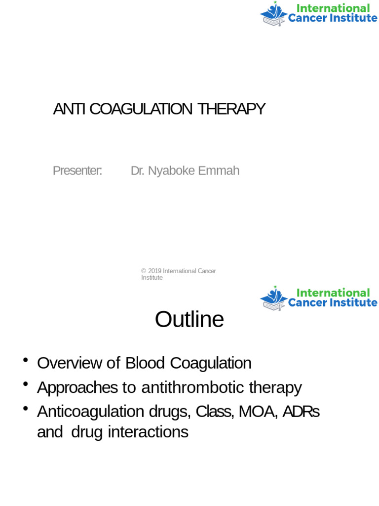 Anti Coag and Anti Platelet Drugs | PDF | Coagulation | Thrombosis