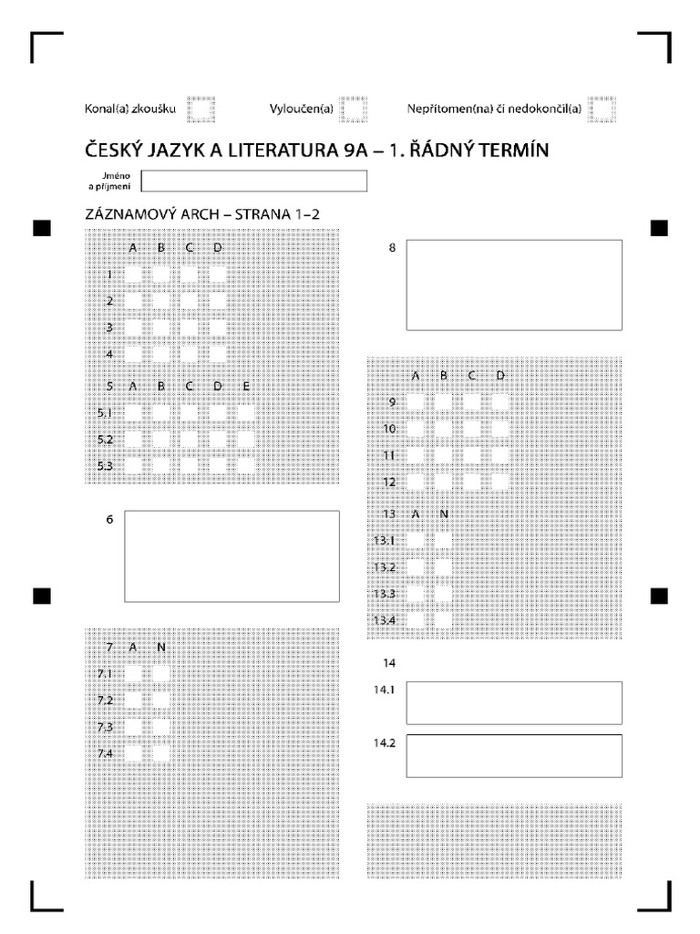 C9A - 2025 - Záznamový Arch | PDF