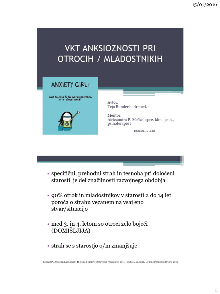 VKT anksioznosti pri otrocih | PDF