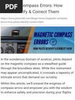 Magnetic Compass Error Explained | PDF | Compass | Force