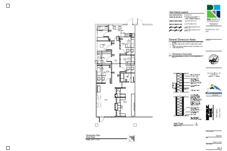 A3.1 Dimension Plan - First Floor Rev - BIDSET | PDF | Civil Engineering | Structural Engineering