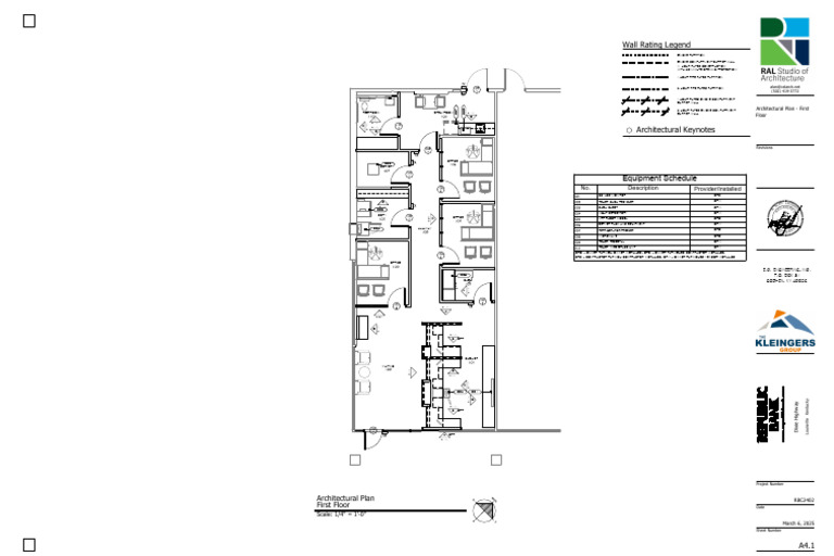 A4.1 Architectural Plan - First Floor Rev - BIDSET | PDF | Civil Engineering | Building Technology