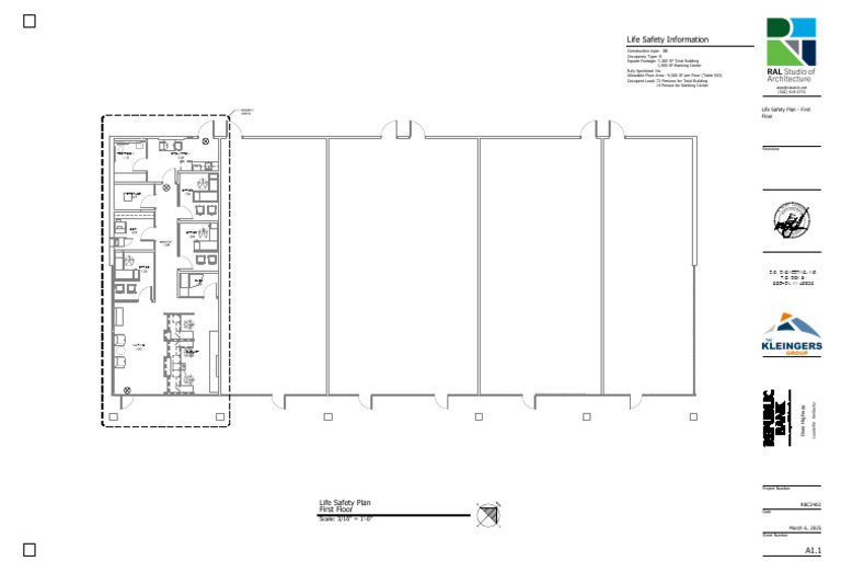 A1.1 Life Safety Plan - First Floor Rev - BIDSET | PDF