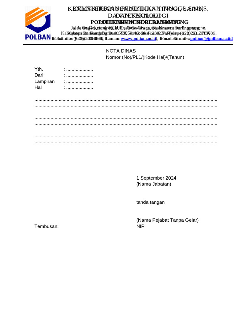 Nota Dinas 2024 | PDF