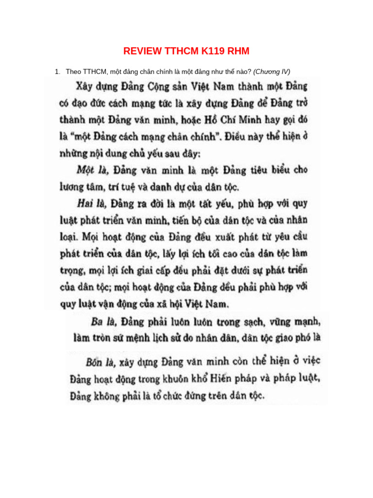 Review TTHCM K119 RHM | PDF