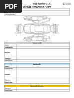 Vehicle Handover Form Template | PDF