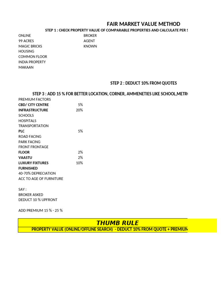 Property Valuation Calculation Guide | PDF | Corporations | Financial ...