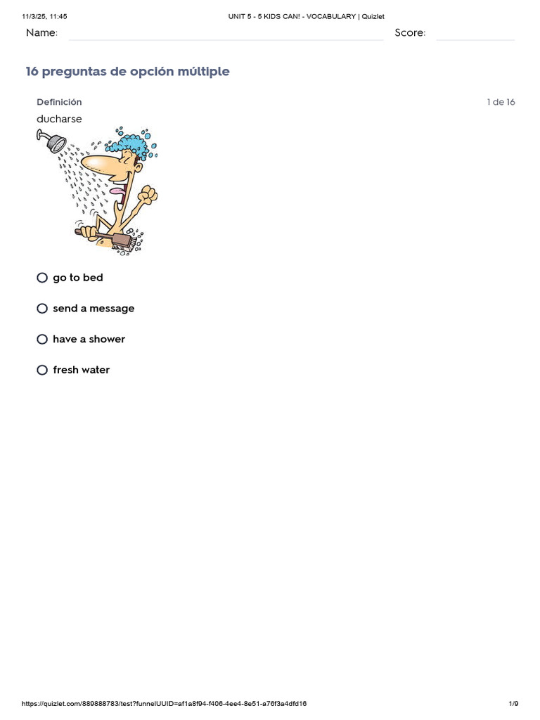 UNIT 5 - 5 KIDS CAN! - VOCABULARY _ Quizlet | PDF | Substellar Objects ...