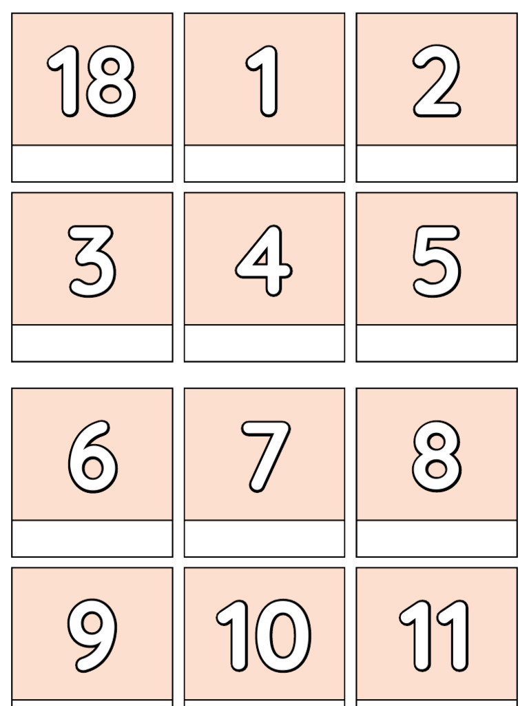 Numbers to 100 Mathematics Flashcards In Yellow Purple Minimalist Style ...