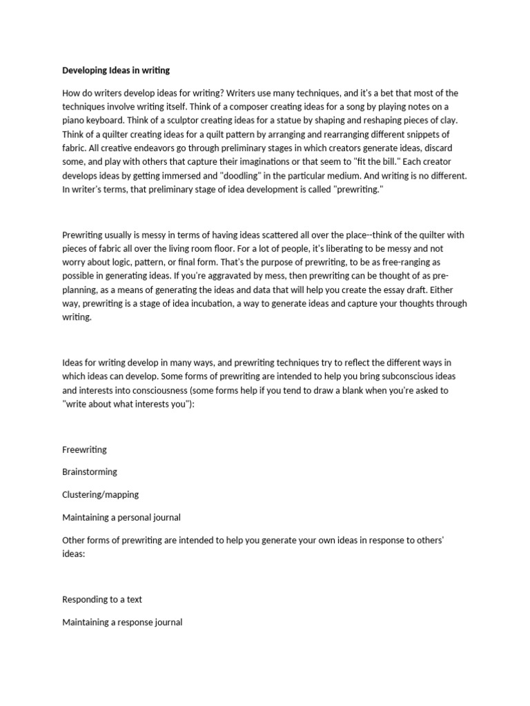 Developing Idea-WPS Office | PDF | Brainstorming | Quilting