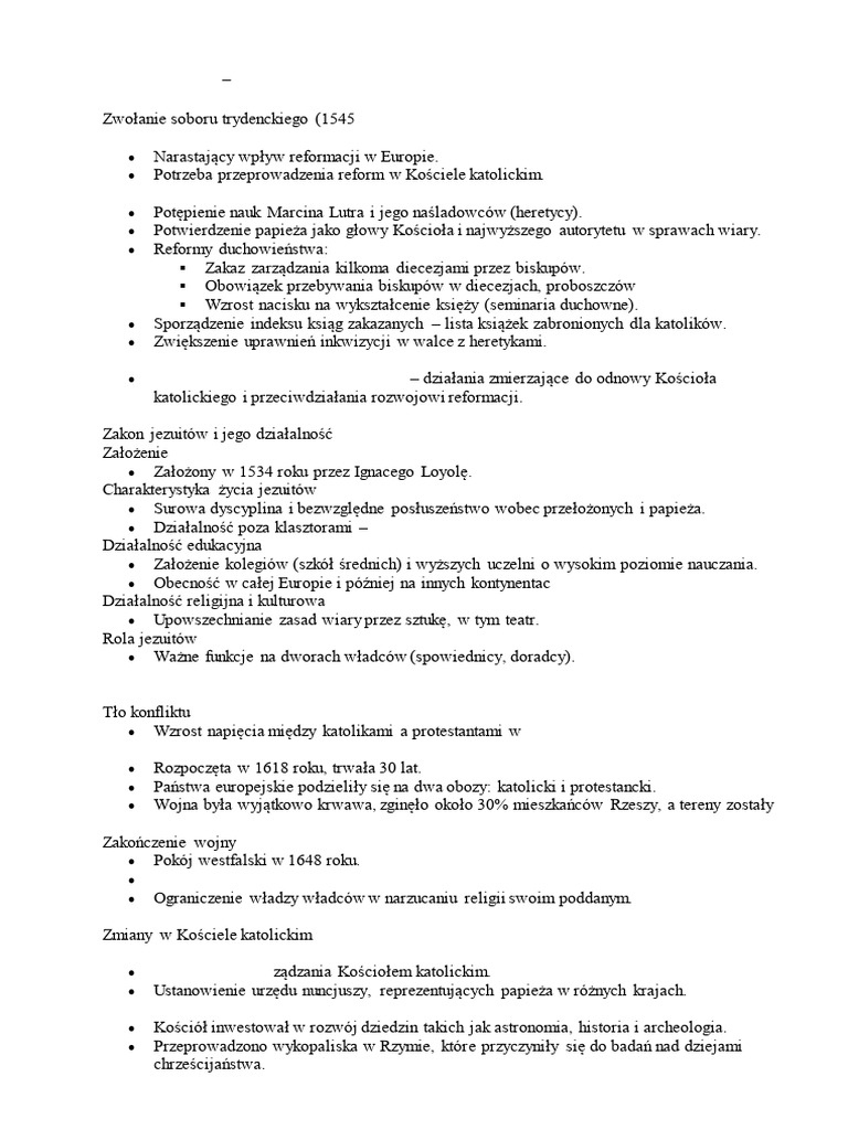 I 6. Kontrreformacja | PDF