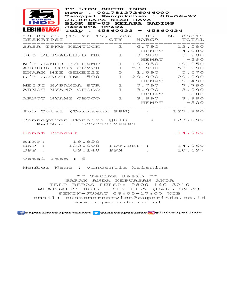 E-Receipt 250318172927 | PDF