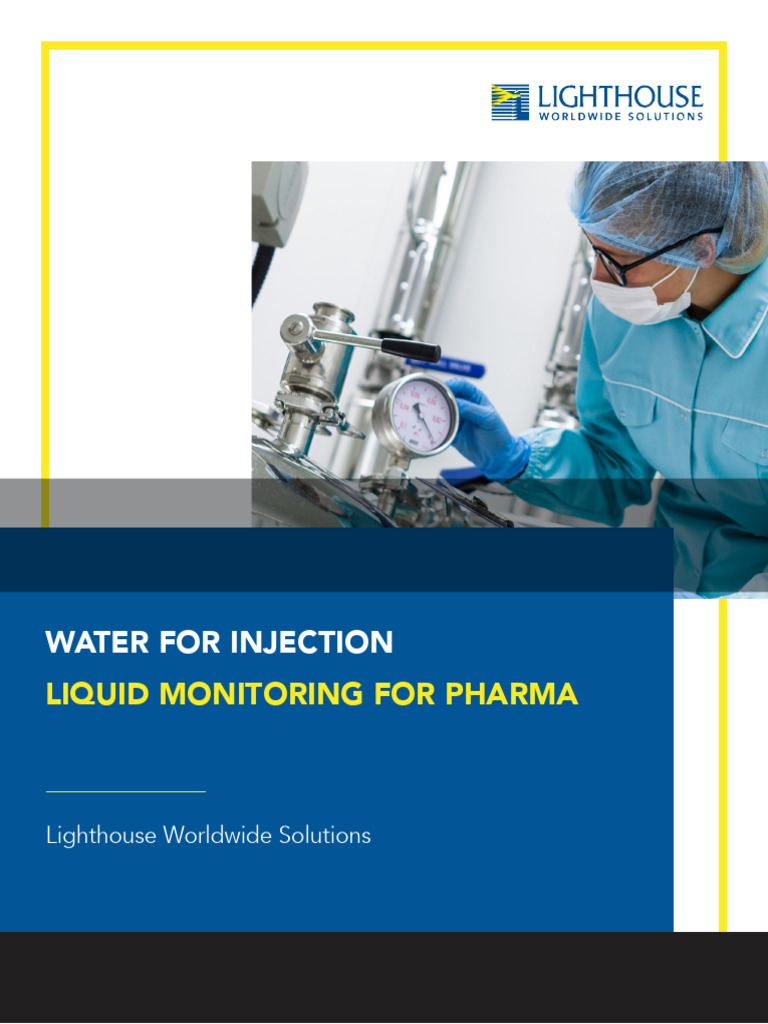 WFI - Liquid Monitoring For Pharma | PDF | Purified Water | Environmental Engineering