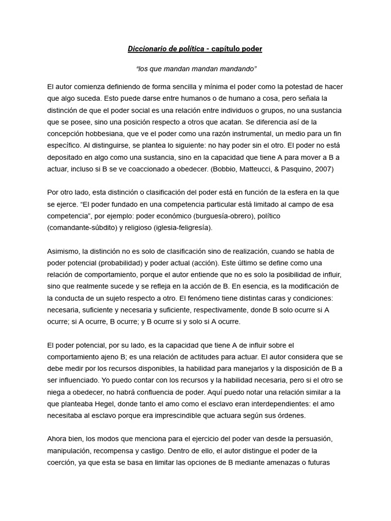 Teoria Del Poder | PDF | Comportamiento