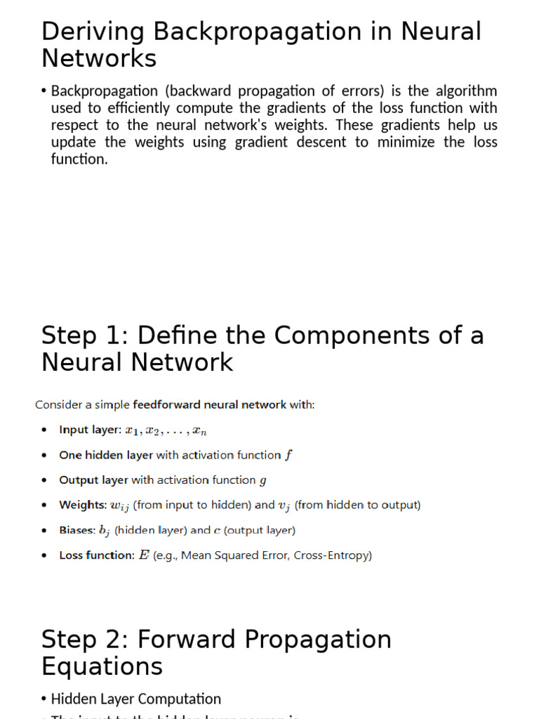 Backpropagation in Neural Networks | PDF