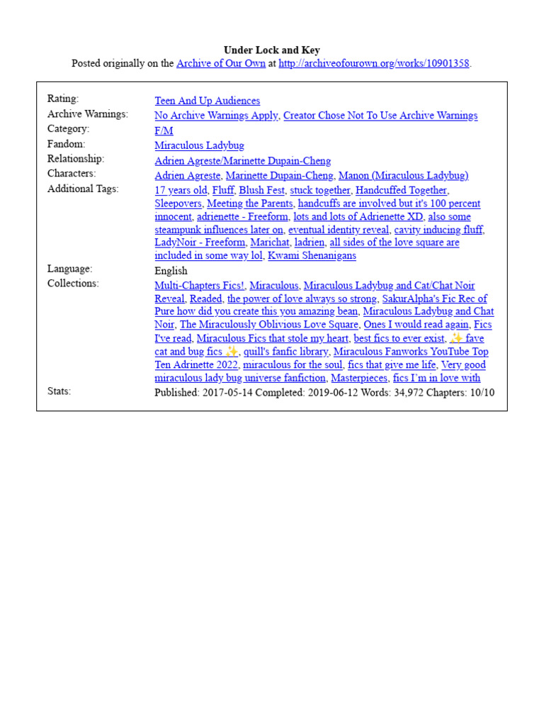 Under Lock and Key | PDF