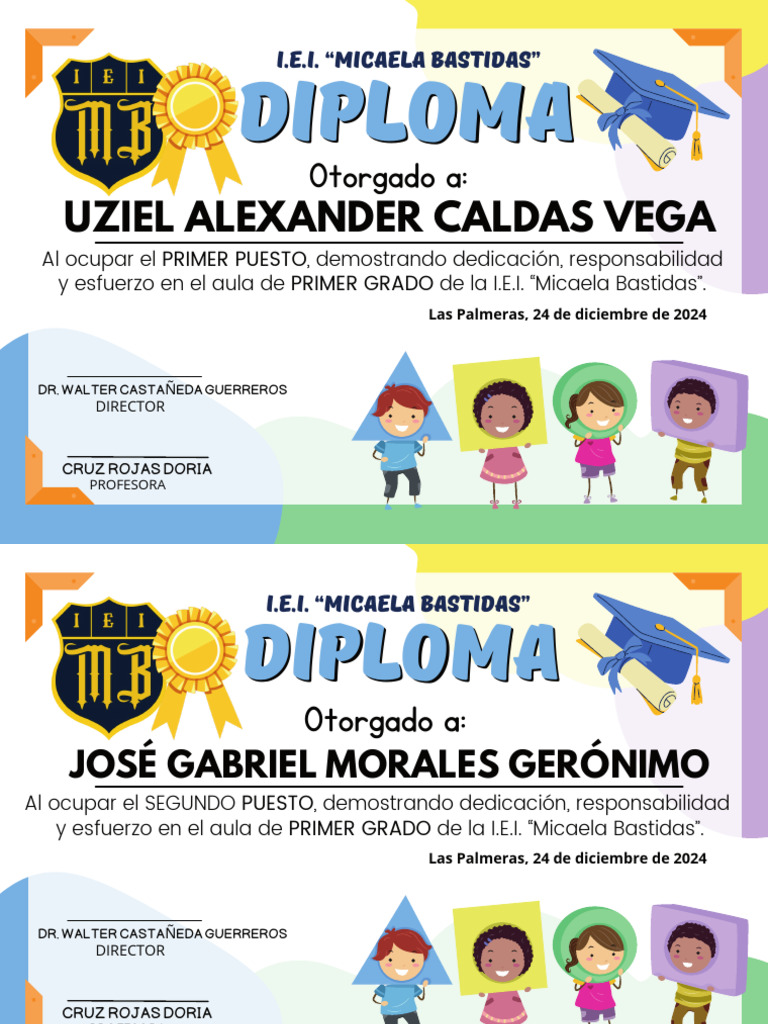 Diplomas Primer Grado Cruz Rojas - 20241221 - 154815 - 0000 | PDF