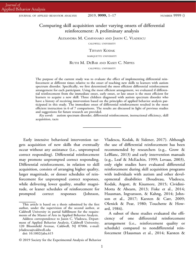 Campanaro - Et - Al-2019-Skill Acquistion Using Differential ...