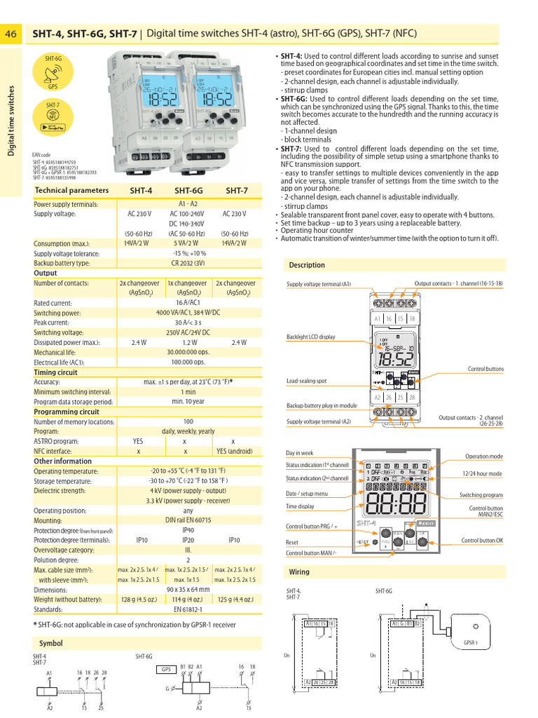 Datasheet_sht 4, Sht 6g, Sht 7 (1) | PDF | Alternating Current | Switch