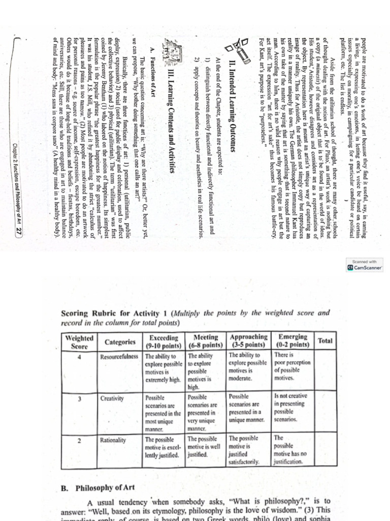 Functions of Art Philosophy | PDF