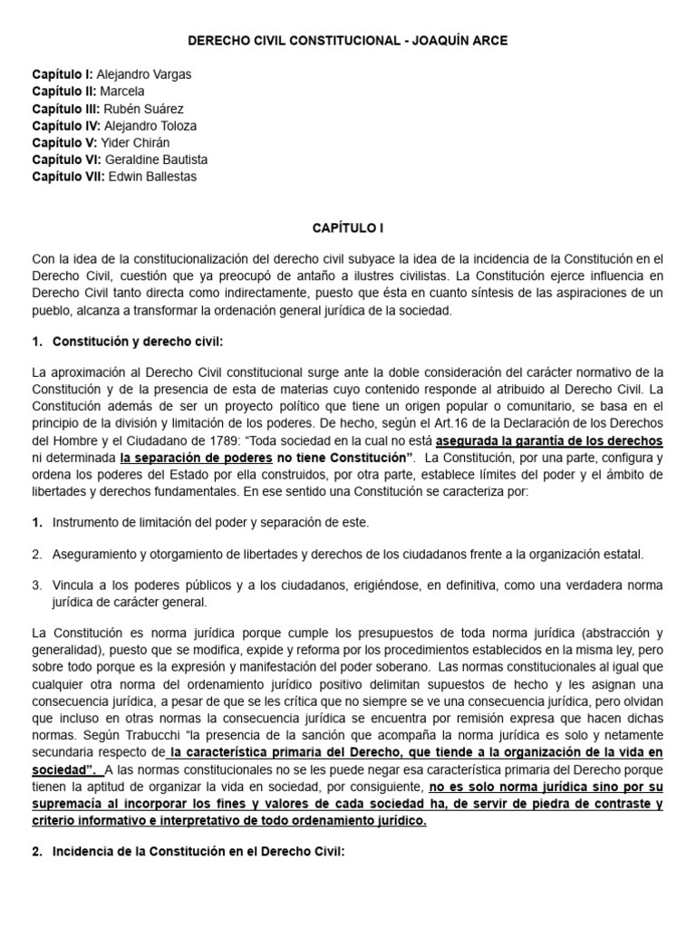 Derecho Civil Constitucional | PDF | Constitución | Ley Pública
