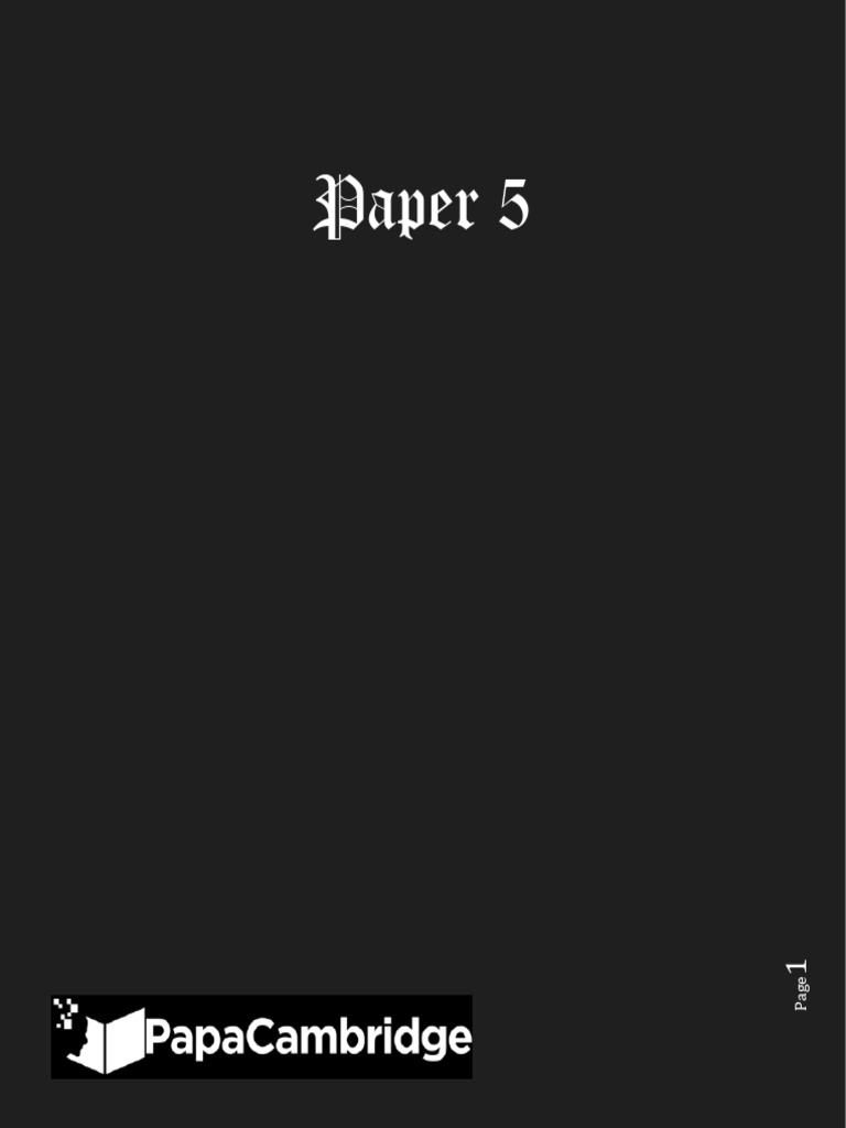 Advance Level Biology 9700 Paper-5 | PDF