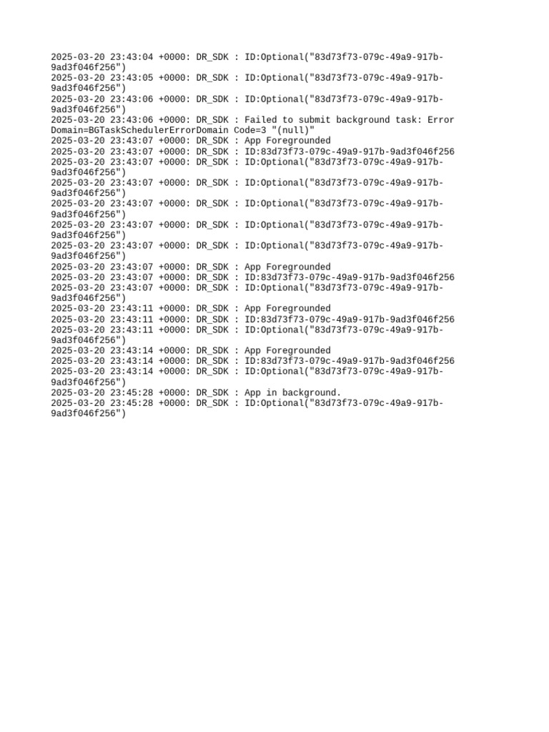 Digital Reef SDKLog | PDF