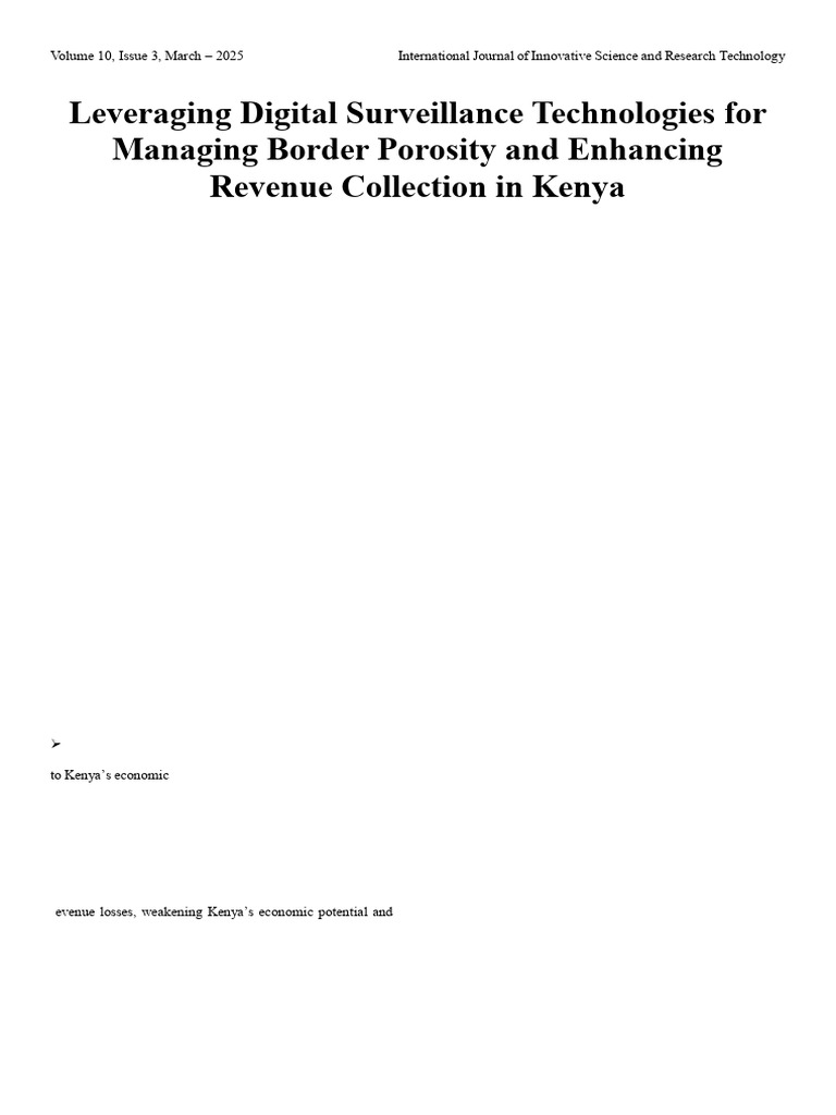 Leveraging Digital Surveillance Technologies For Managing Border ...