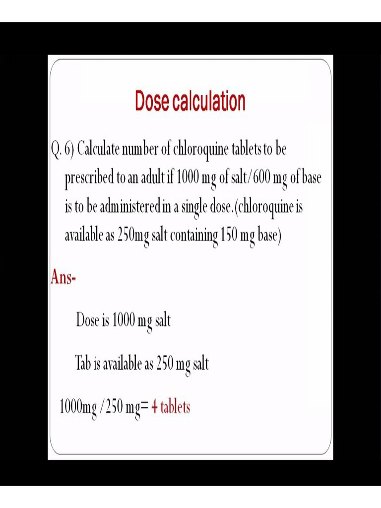 Dose Cal & IV Drip Setting | PDF