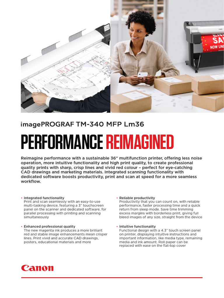 Canon lm36 MFP Scanner Data Sheet 1 | PDF | Printer (Computing) | Image ...